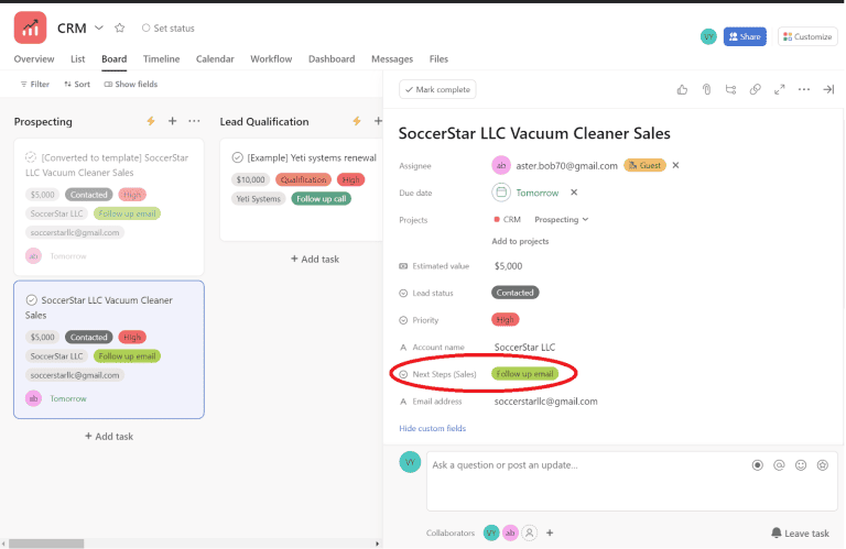 How to Use Asana as a CRM