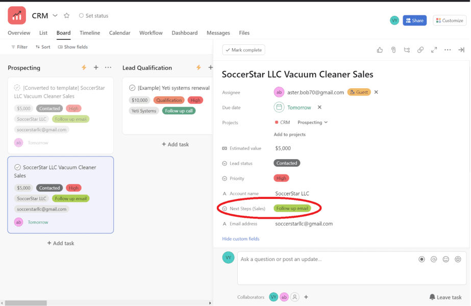 How to Use Asana as a CRM